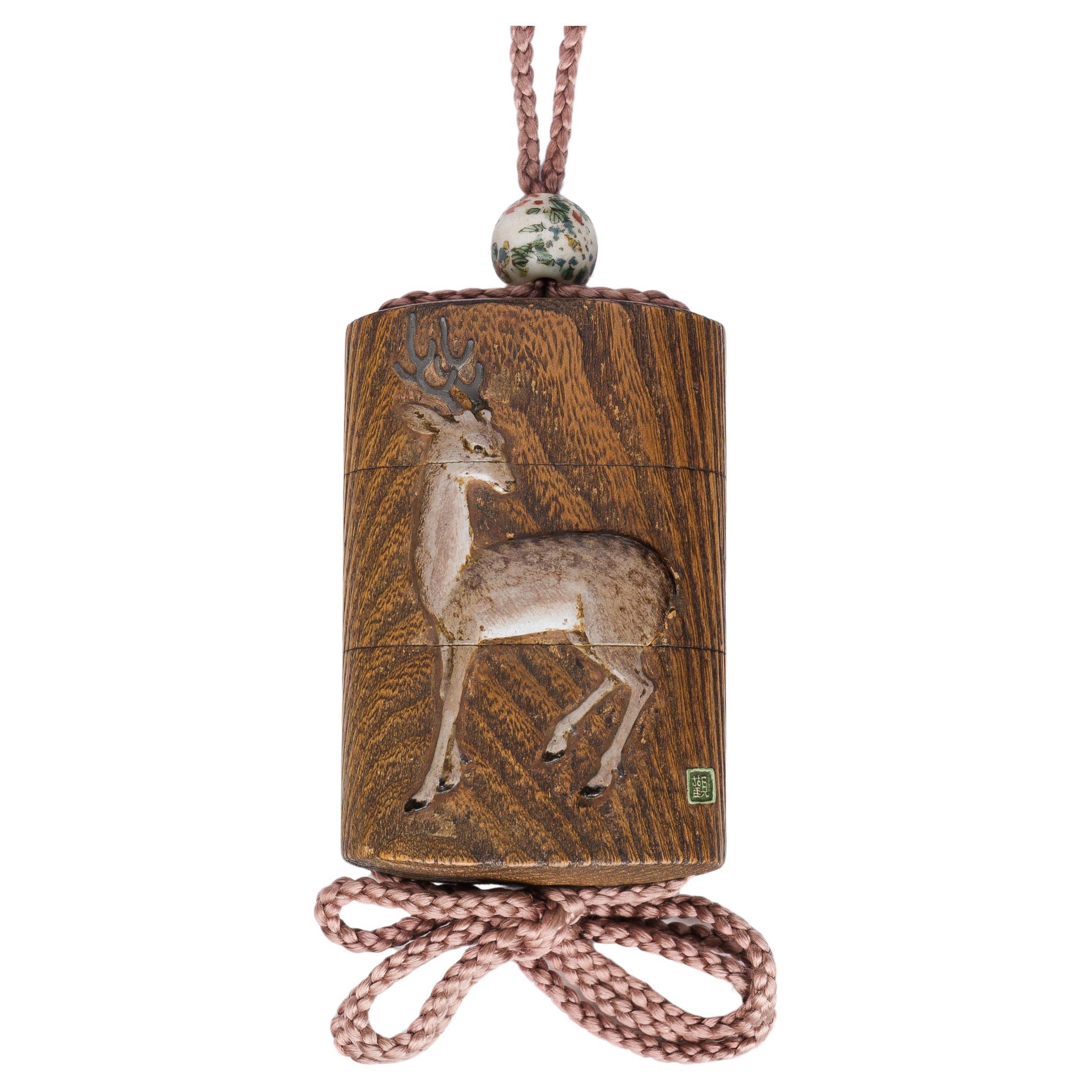 Five-Case Inrō 19th Century Signed Kajikawa Saku Japanese Lacquer Box ...