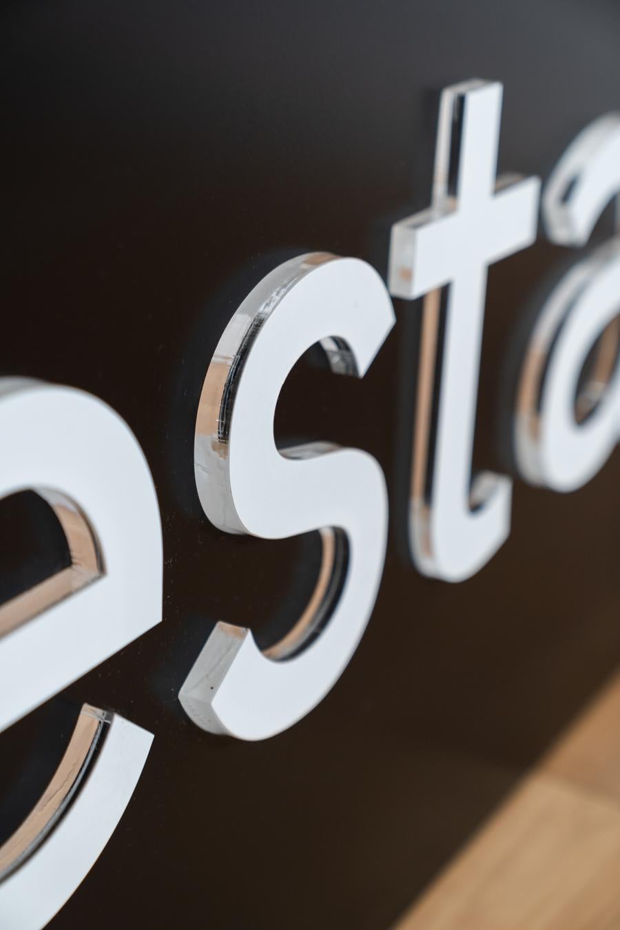 Black painted Led lighted signs with Plexiglas lettering. For display ...