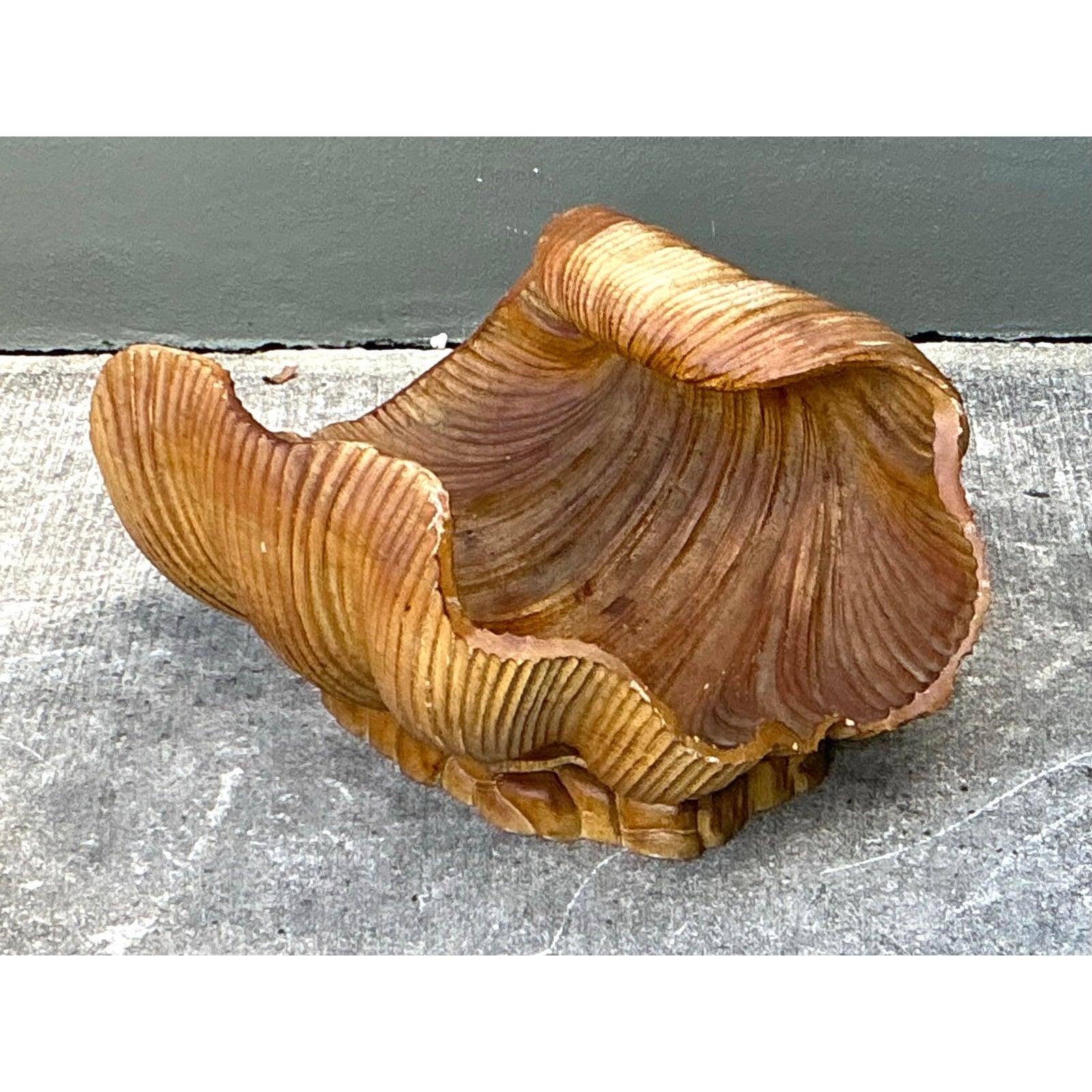 intage Carved Clam Shell Coffee Table For Sale at 1stDibs
