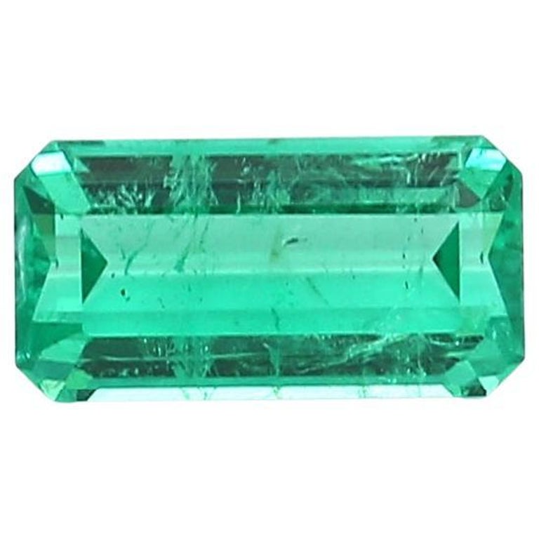 Intense Green Russian Emerald Cut Ring Gem 1.28 Carat ICL Certified For ...