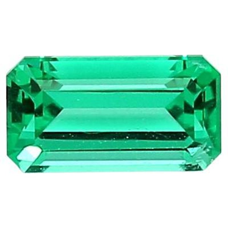 Intense Green Untreated Russian Emerald 0.51 Carat Certified For Sale ...