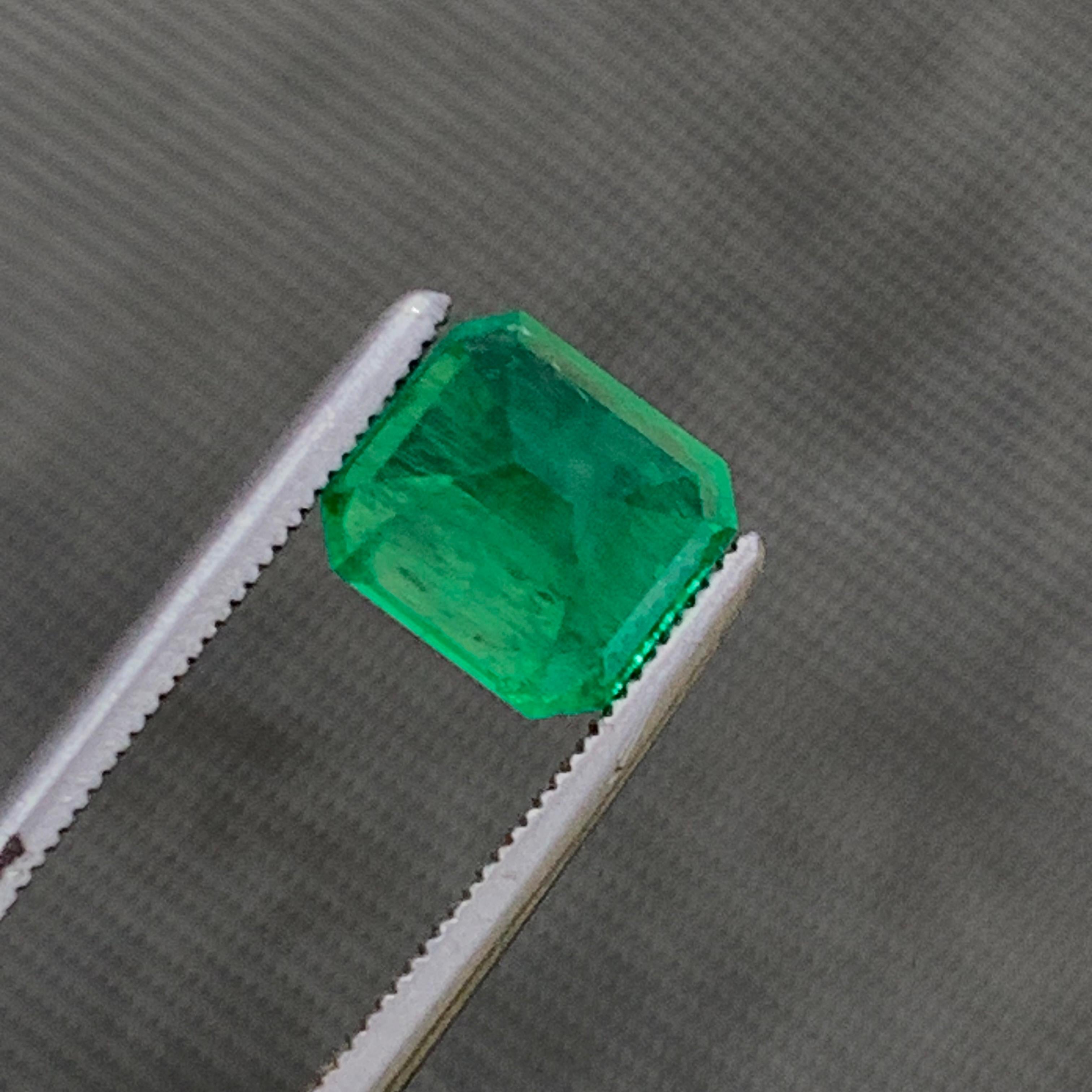 Intense Vivid Green Natural Emerald Ring Gemstone 2.75 Ct Emerald Cut ...