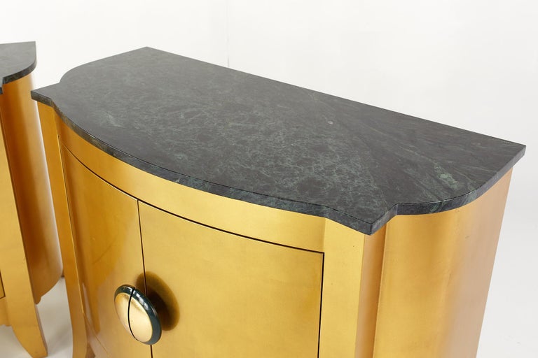 Interior Crafts Marble Top Cabinets, Pair For Sale at 1stDibs