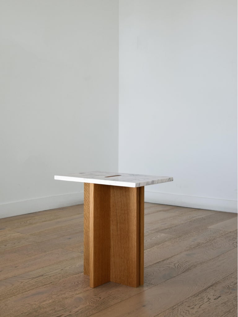 Interlock Calacatta Turquoise Side Table Rectangle For Sale at 1stDibs