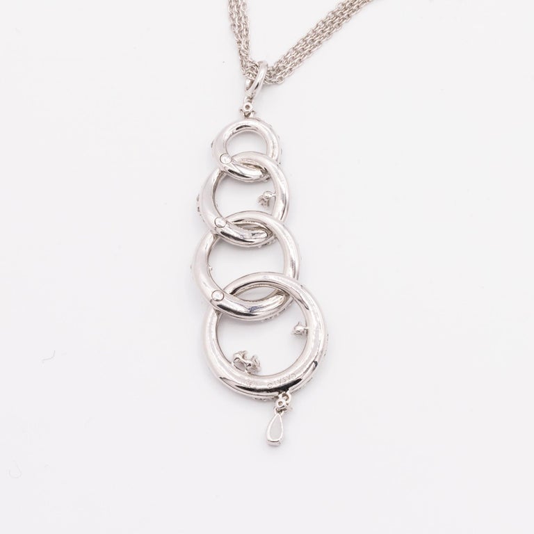 Interlocking Circle Diamond Pendant at 1stDibs