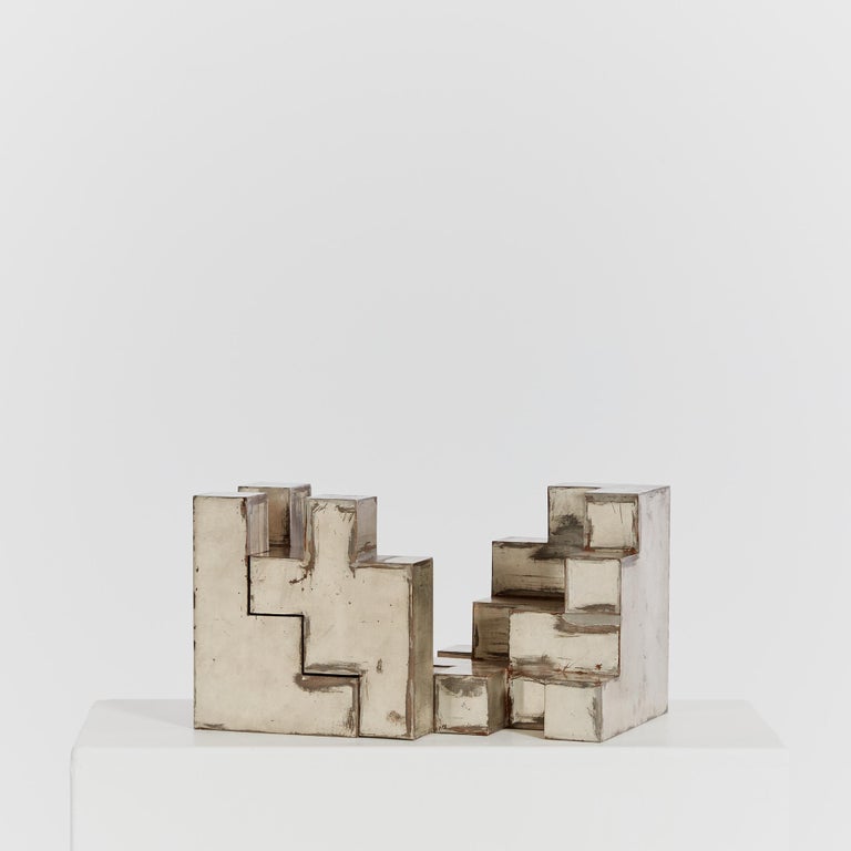 Interlocking Cube Sculpture in Three Parts For Sale at 1stDibs