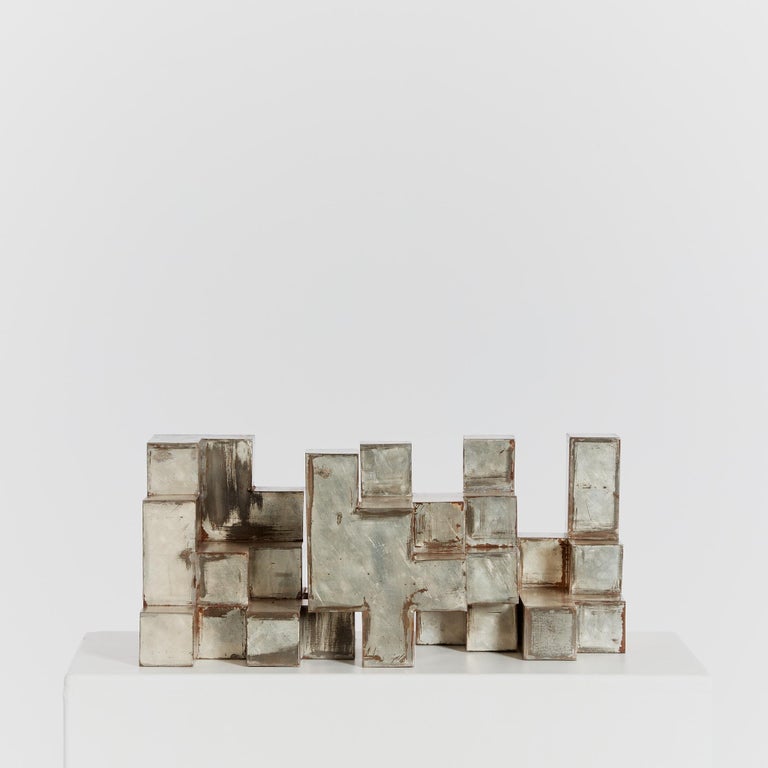 Interlocking Cube Sculpture in Three Parts For Sale at 1stDibs