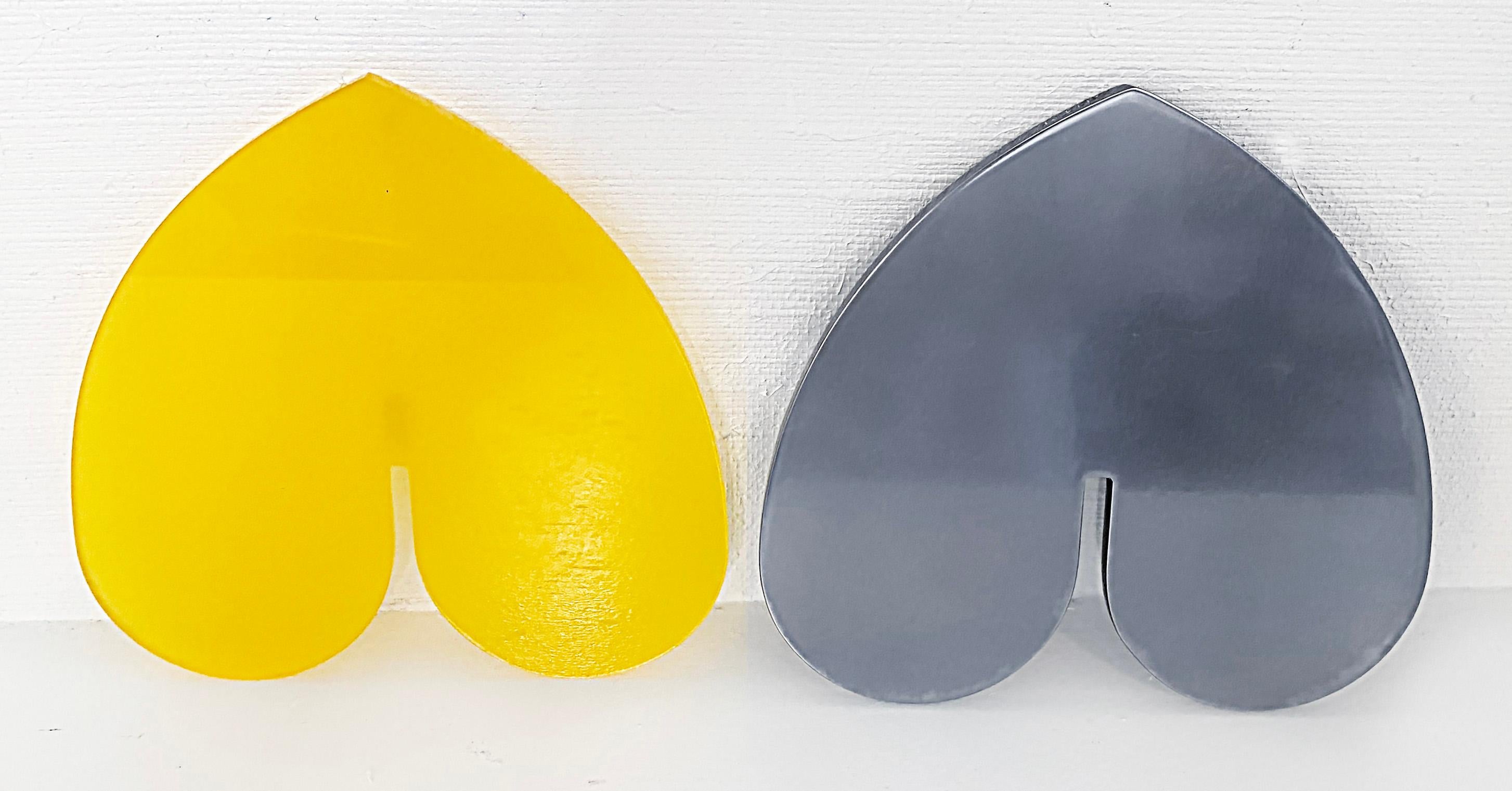 Interlocking Hearts Aluminum, Acrylic Sculpture, Michael Gitter, Phu ...