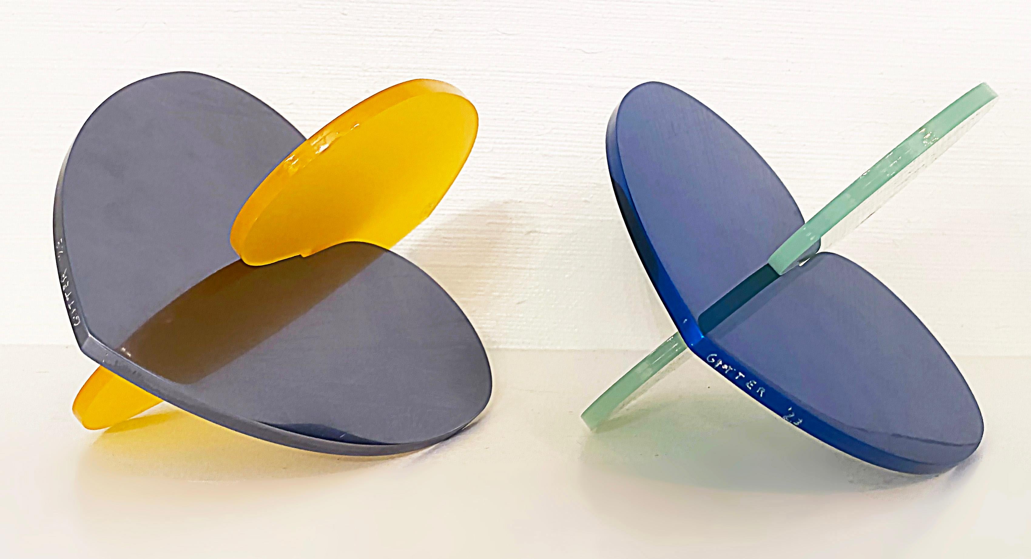 Interlocking Hearts Aluminum, Acrylic Sculpture, Michael Gitter, Phu ...