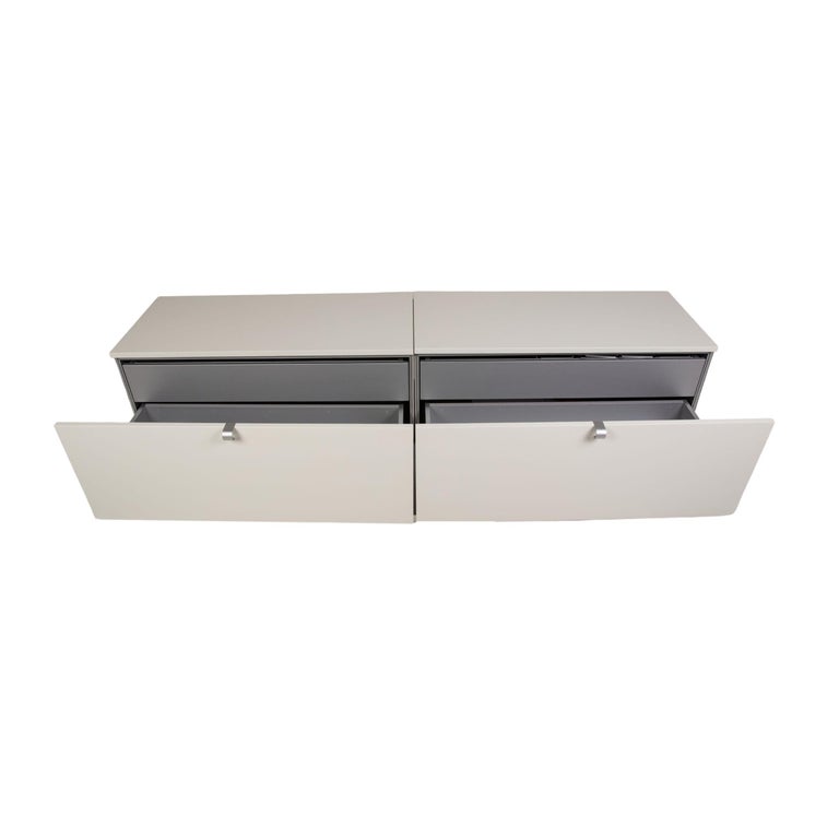 Interlübke Wooden Sideboard White Hanging For Sale at 1stDibs