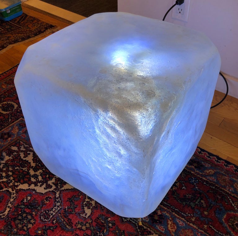 Internally Lit Pop Art "Ice Cube" Occasional Table For Sale at 1stDibs