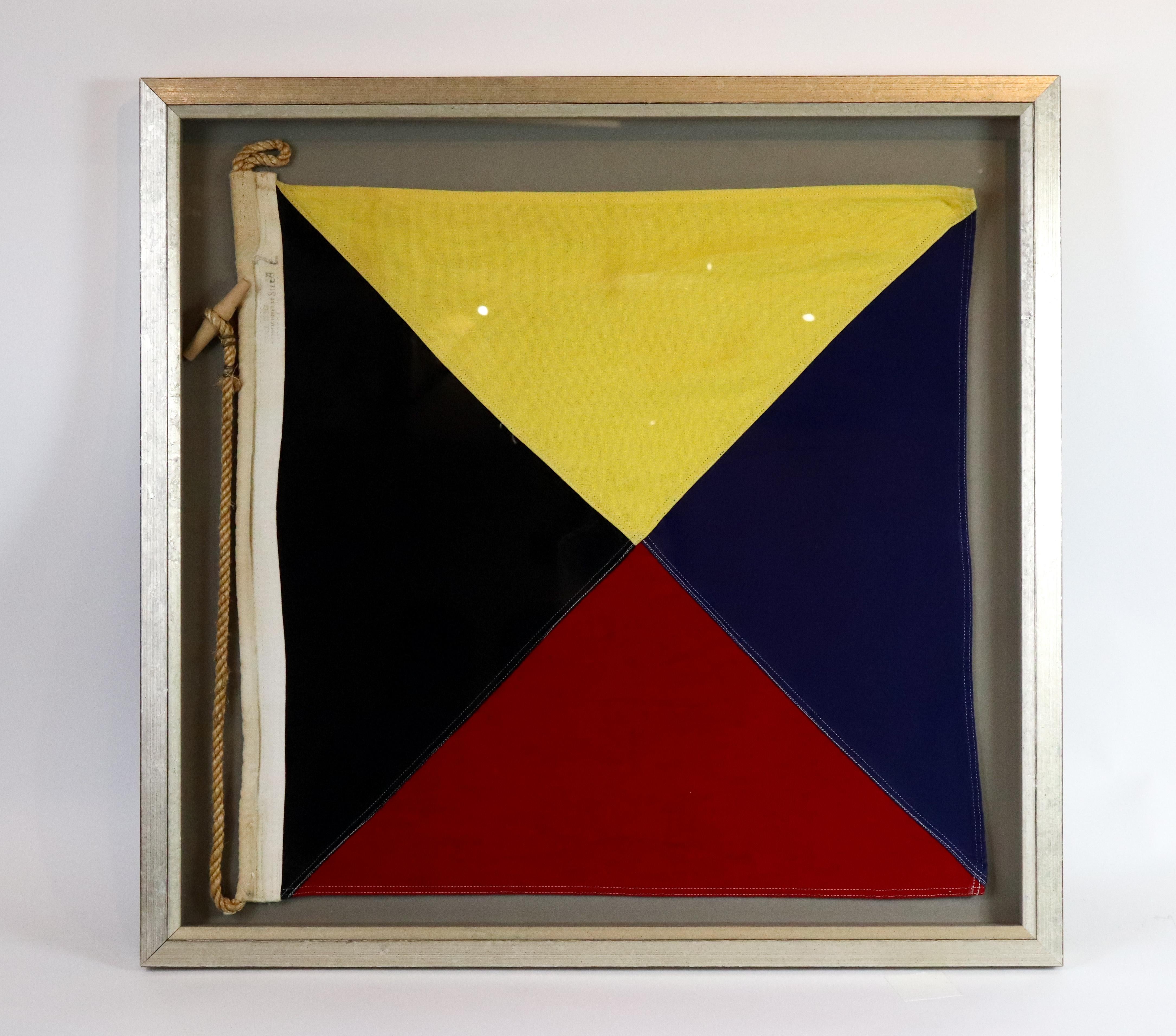 International Code of Signals Flag "Z" at 1stDibs | blue flag with ...