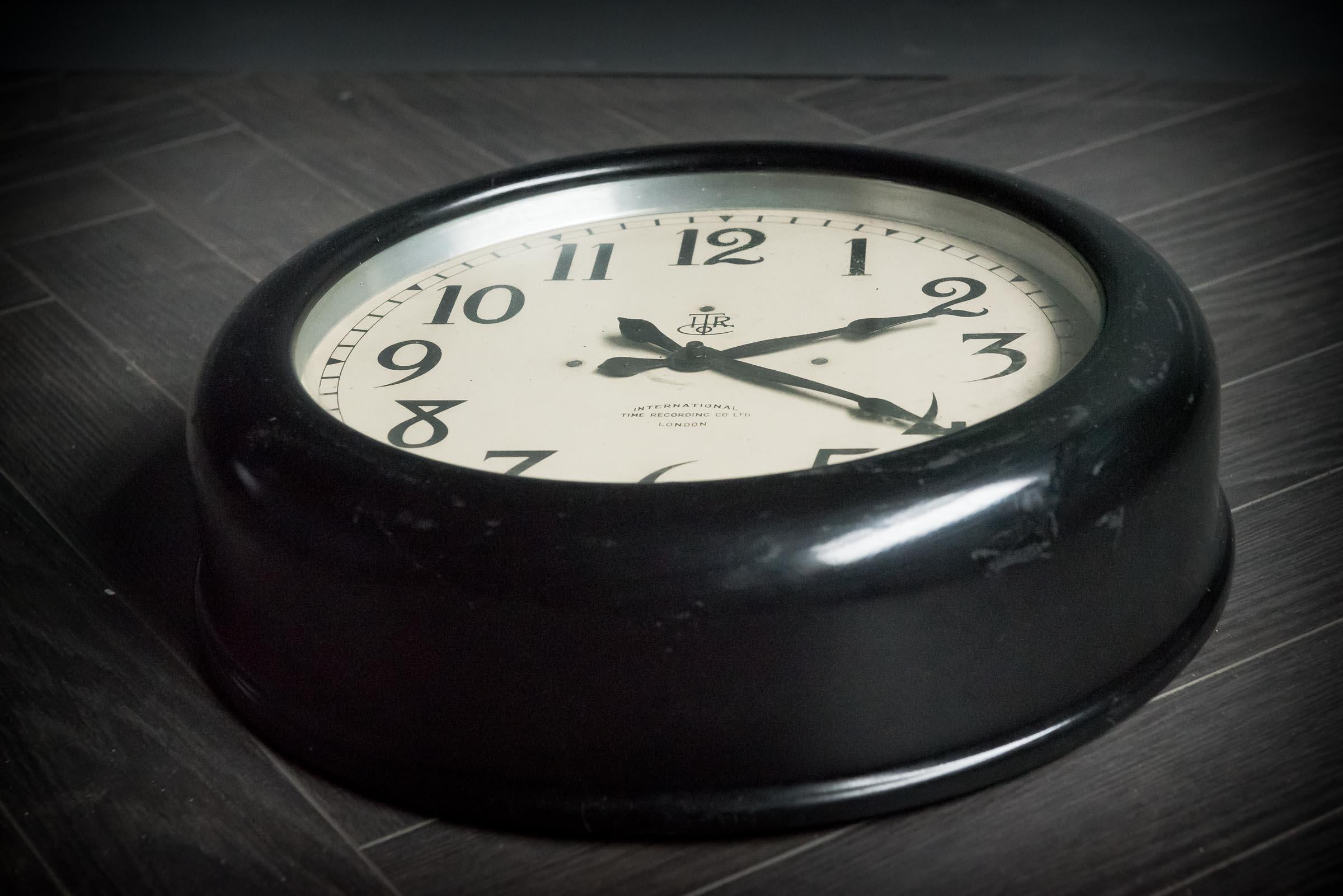 International English Bakerlite Wall Clock For Sale at 1stDibs