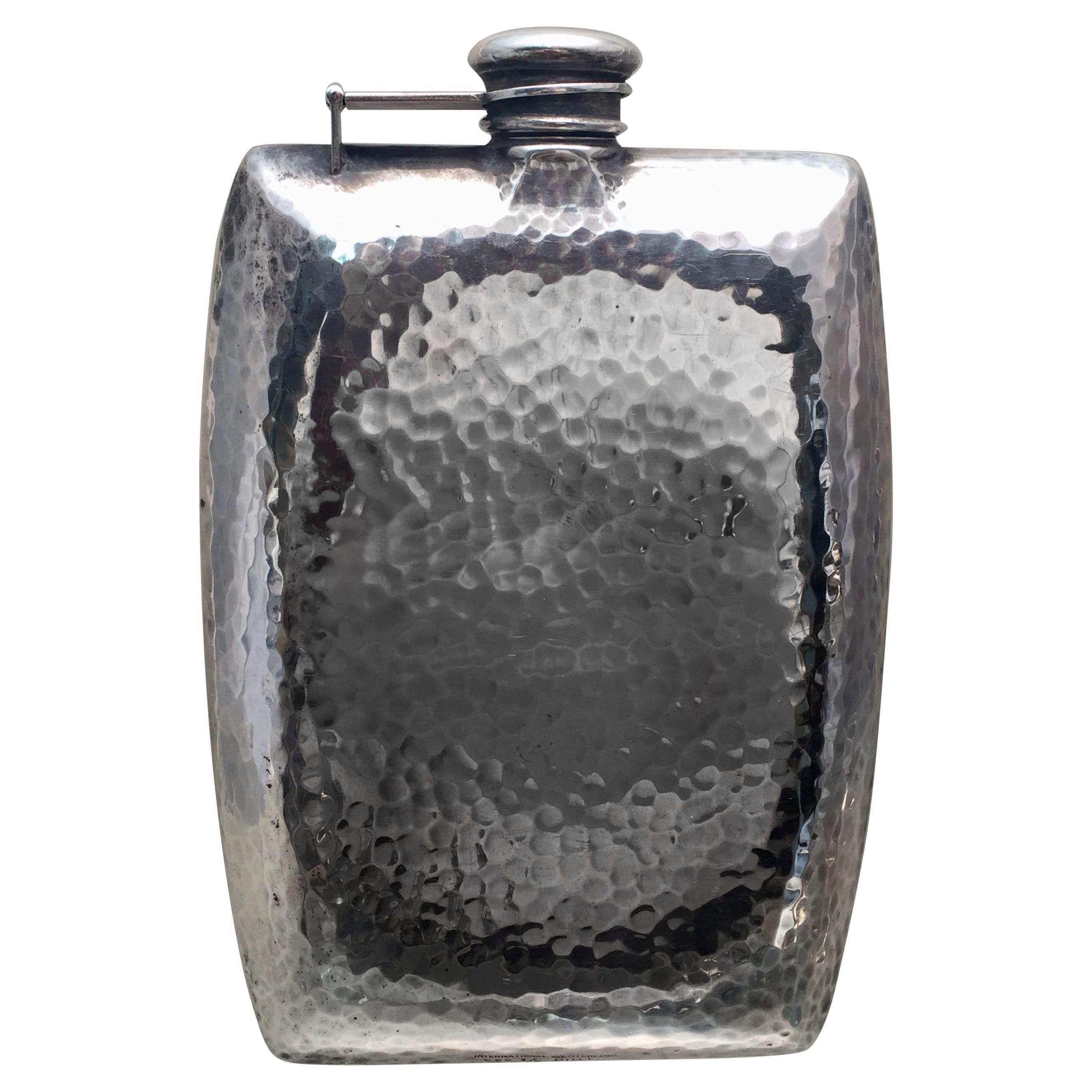 Stunning Sterling Silver Flask For Sale at 1stDibs