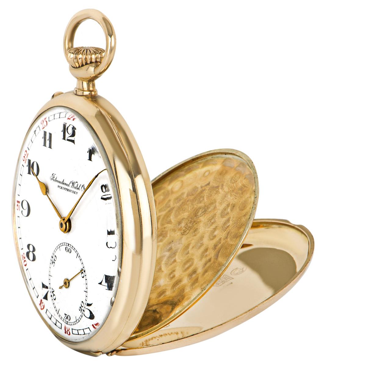 International Watch Company Gold Keyless Lever Open Face Pocket Watch ...