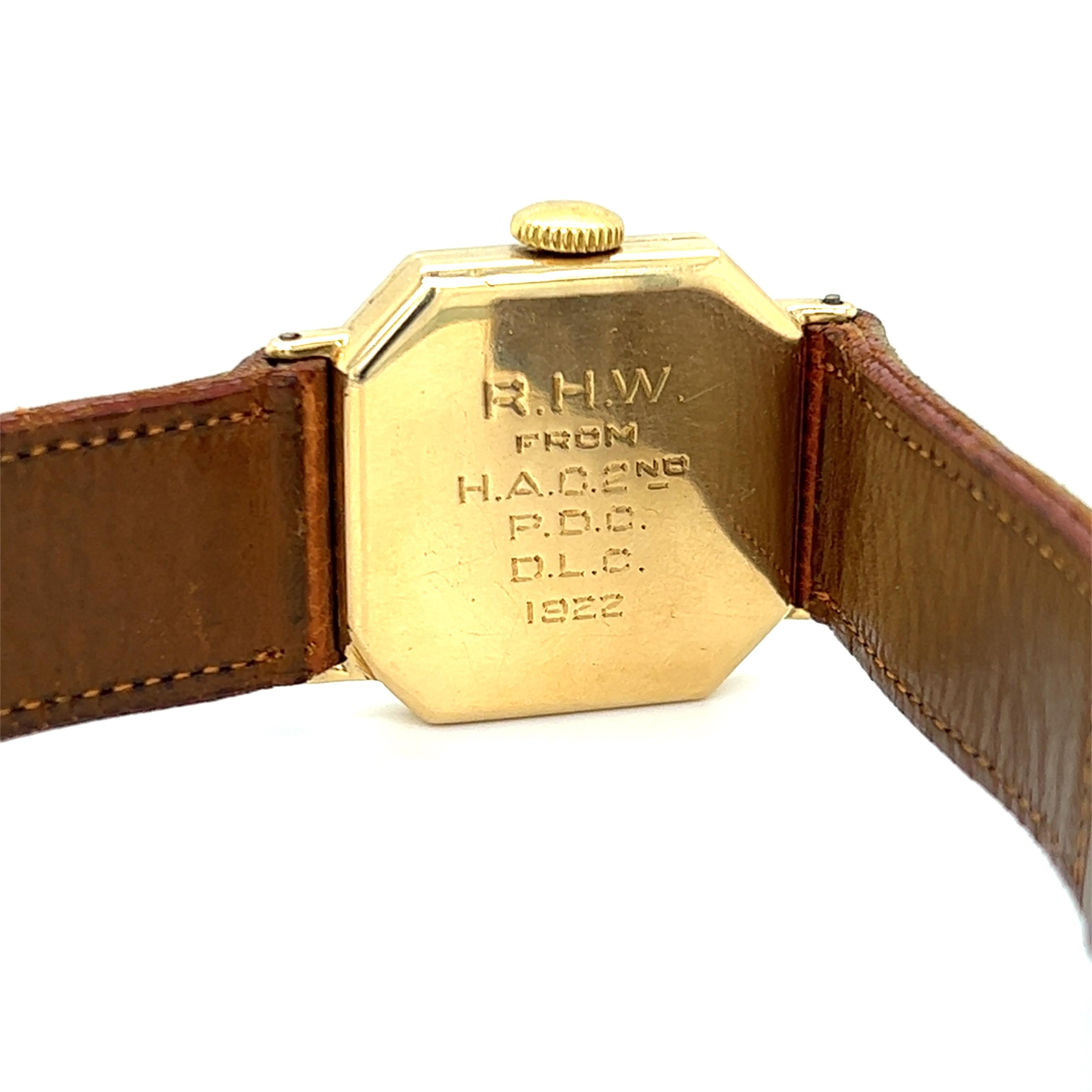 International Watch Company Wristwatch in 18 Karat Gold, Circa 1922 at ...