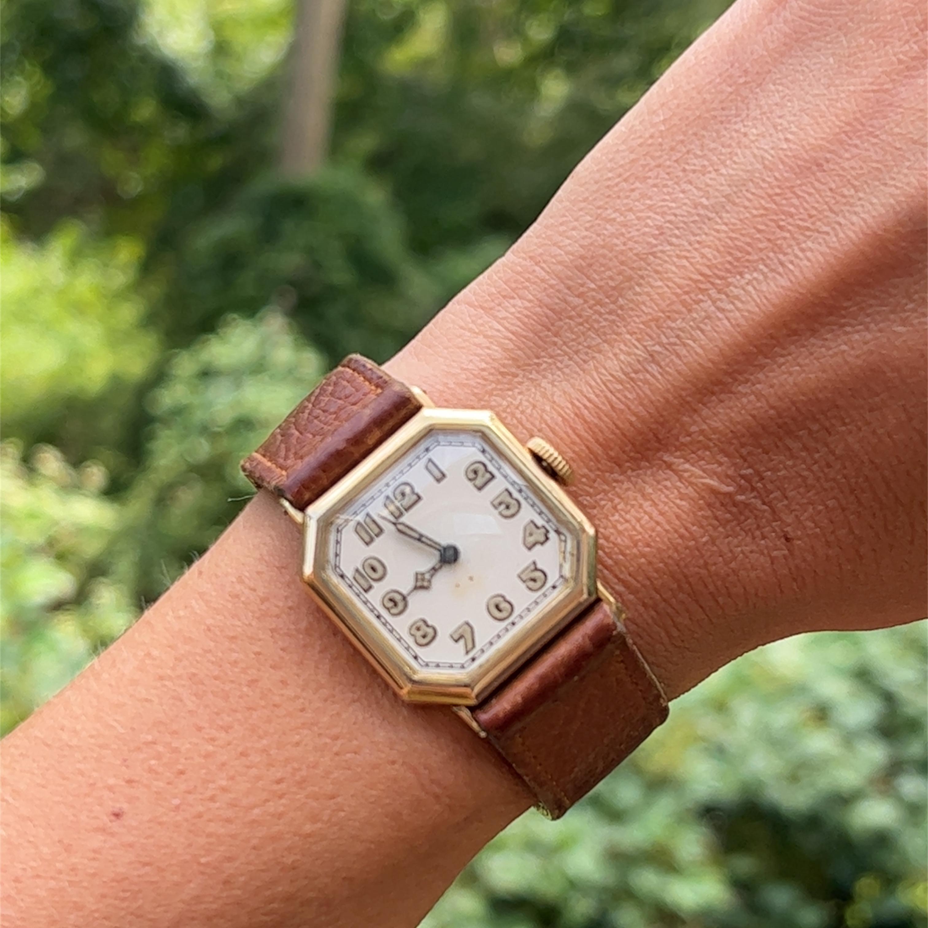 International Watch Company Wristwatch in 18 Karat Gold, Circa 1922 at ...