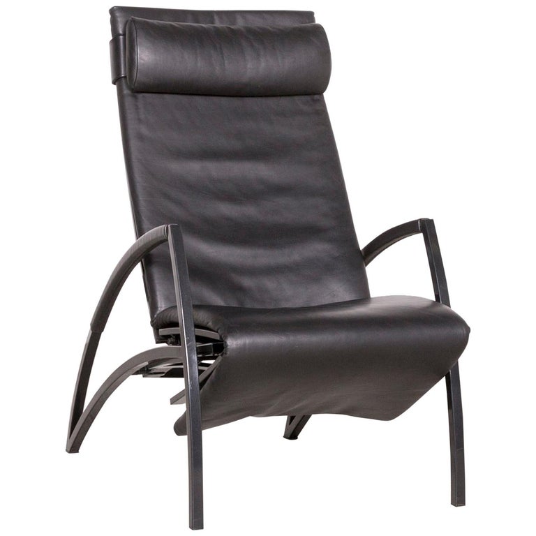 Interprofil Pax Designer Relax Armchair Black Leather Relax Recliner TV ...