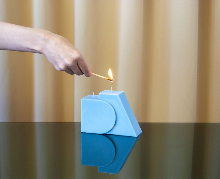 Intersecting Candles, Shape III, Blue For Sale at 1stDibs