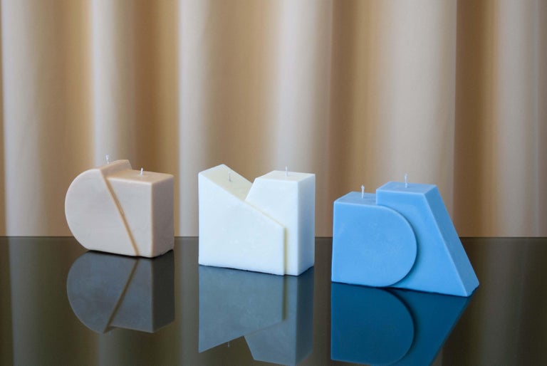 Intersecting Candles, Shape III, Blue For Sale at 1stDibs