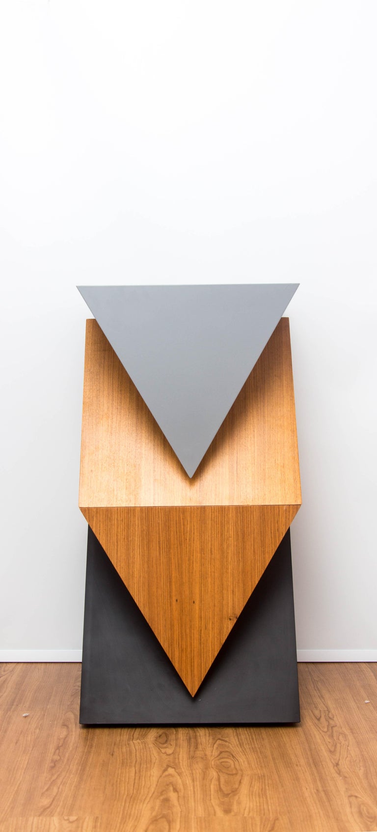 "Intersection" Minimalist Bench or Side Table Made of Freijó and ...