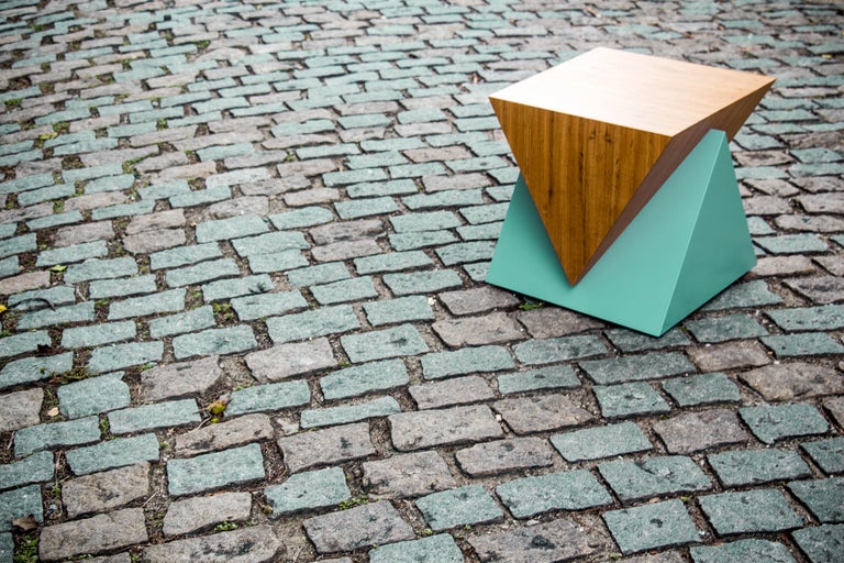 "Intersection" Minimalist Bench or Side Table Made of Freijó and ...