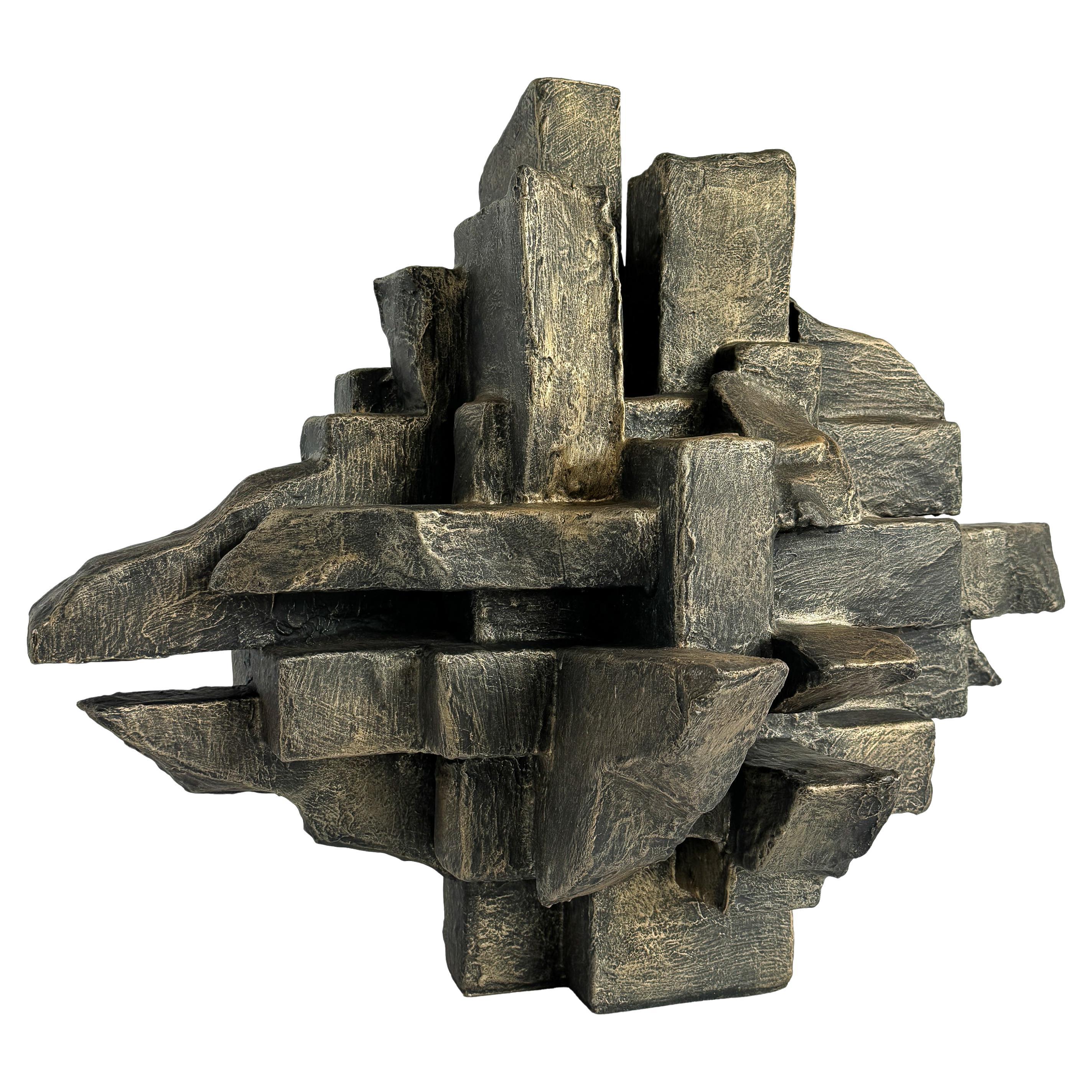 "Cities in Dust I" TOTEM Sculpture by Dan Schneiger For Sale at 1stDibs