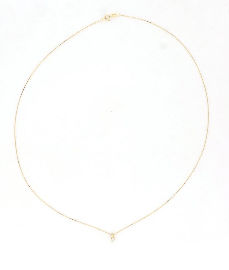 Intini Jewels 18 Karat Yellow Gold Natural Diamond Chain Light Point ...