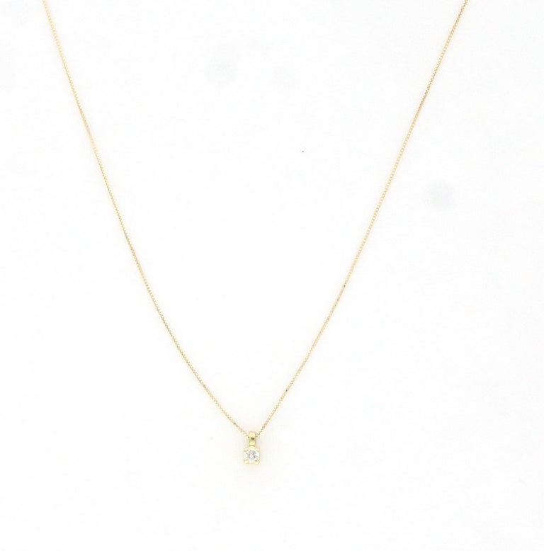 Intini Jewels 18 Karat Yellow Gold Natural Diamond Chain Light Point ...