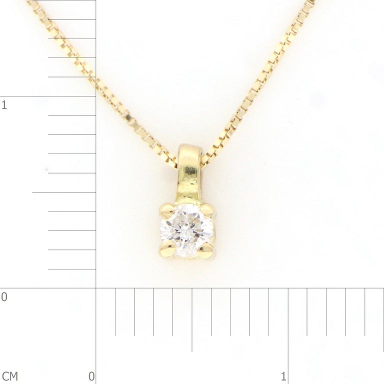 Intini Jewels 18 Karat Yellow Gold Natural Diamond Chain Light Point ...