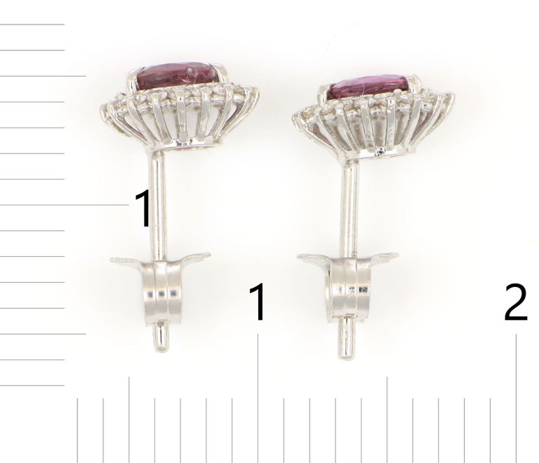 Intini Jewels Ruby Diamonds 18 Karat White Gold Stud Romantic Deco ...