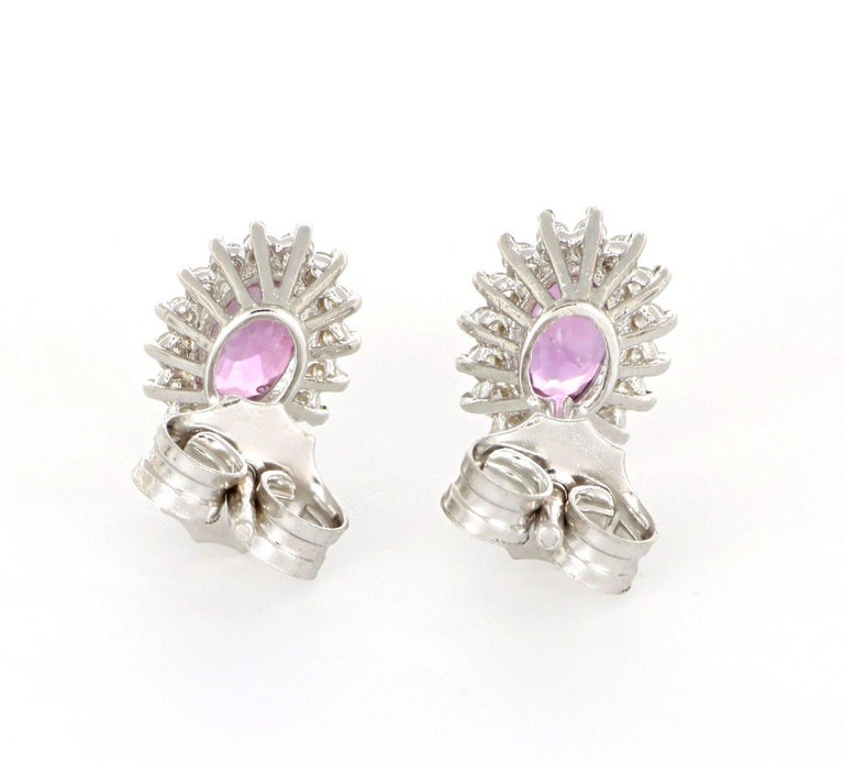 Intini Jewels Ruby Diamonds 18 Karat White Gold Stud Romantic Deco ...