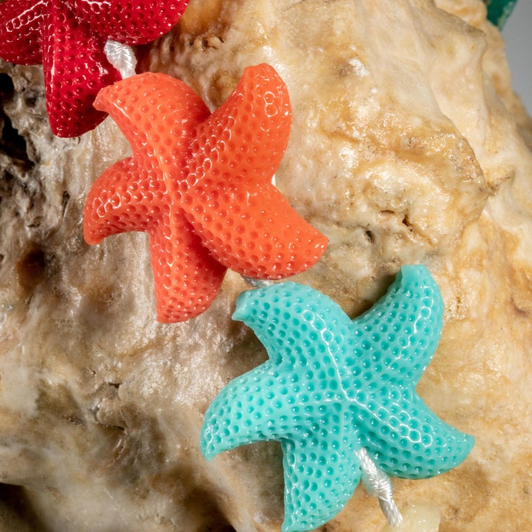 Intini Jewels Sea Star Summer Pink Coloured Resins Joyful Boho Beach ...