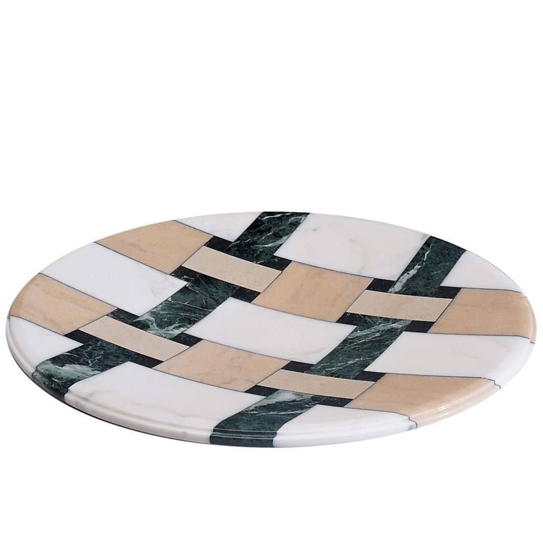 21st Century by A. Natalini "COMMESSO" Polichrome Marble Round ...