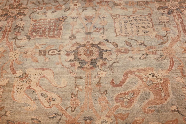 Intricate Vase Design Antique Persian Kerman Rug. Size: 11 ft 6 in x 16 ...