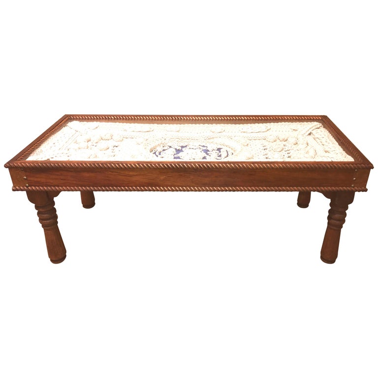Intricate Rope Work Nautical Coffee Table in the Style of Clifford M ...