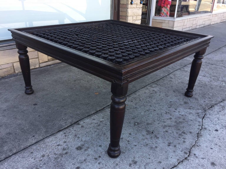 Hand-Carved Anglo-Indian Style Square Dining Table at 1stDibs