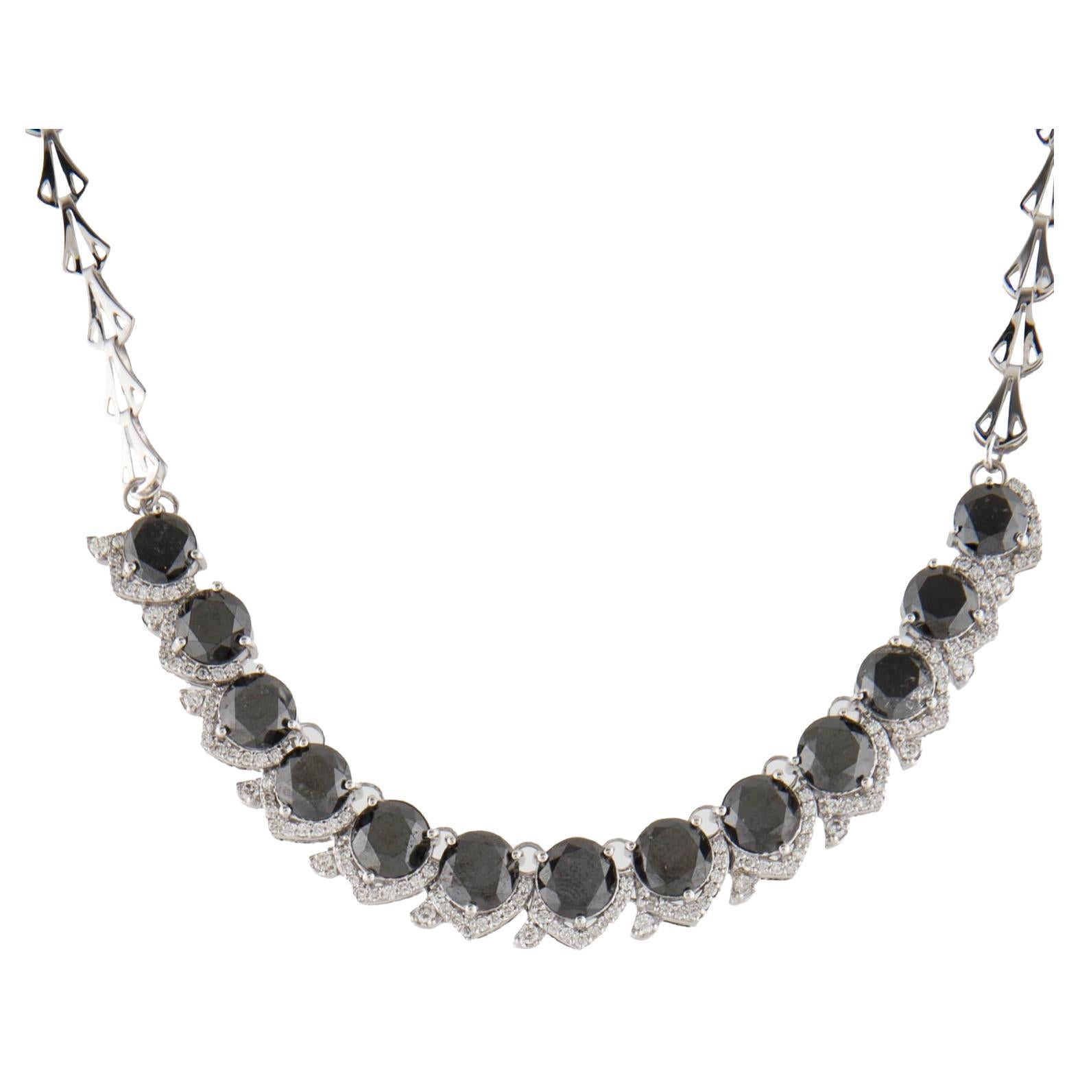 Introducing the Magma Blaze Black Diamond Necklace in 14K Yellow Gold ...