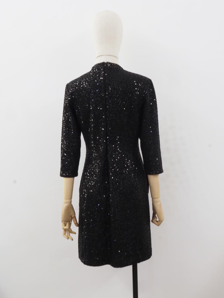 Intropia black sequins dress For Sale at 1stDibs
