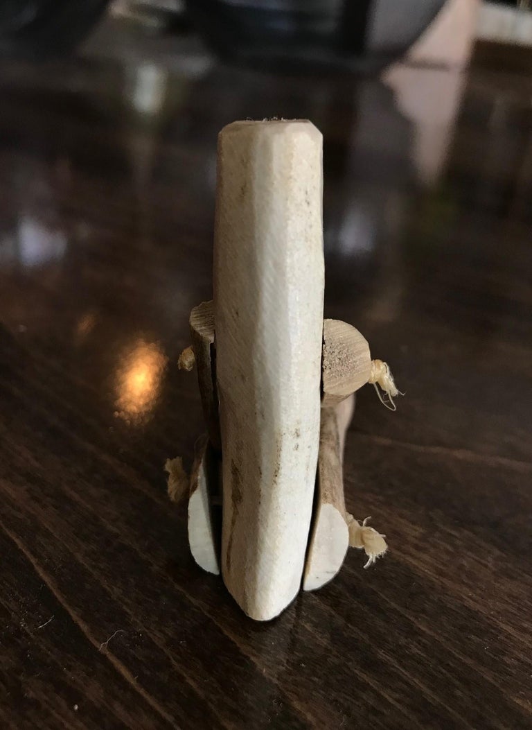 Inuit Arctic Region Folk Art Bone Hand Carved Doll Puppet Child's Toy ...