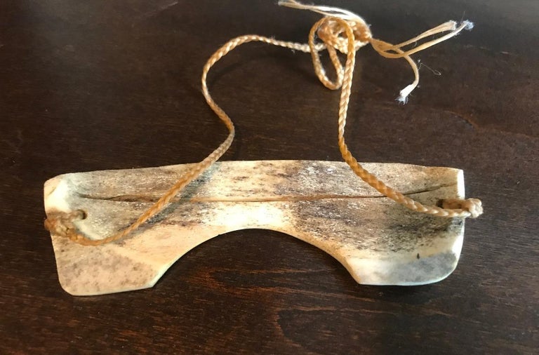 Inuit Alaska Eskimo Bone Carved Snow Goggles, circa 1880s For Sale at ...