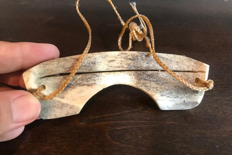 Inuit Bone Carved Snow Goggles, circa 1880s For Sale at 1stDibs