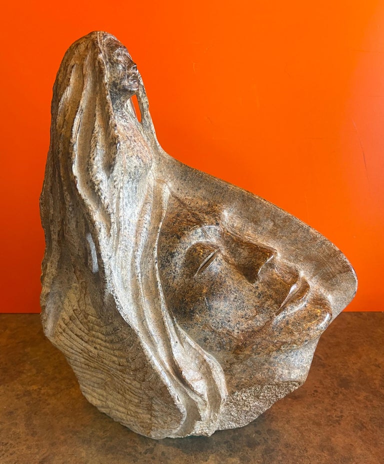 Inuit Figurative Hand Carved Soapstone Sculpture by Lou Cacioppo For ...