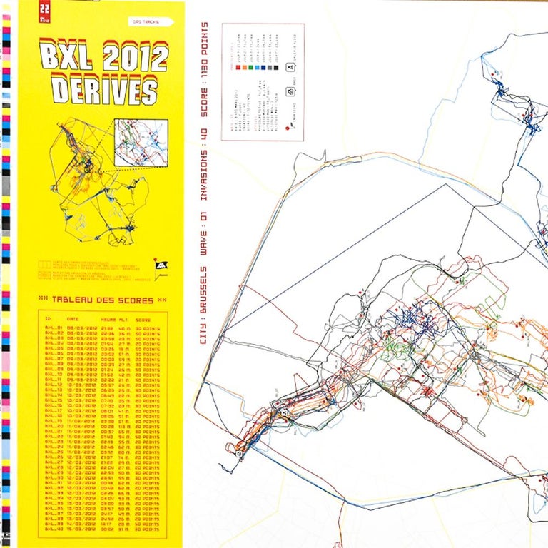 Invader - INVADER BXL 2012 Derives (Brussels Map) Signed Limited ...