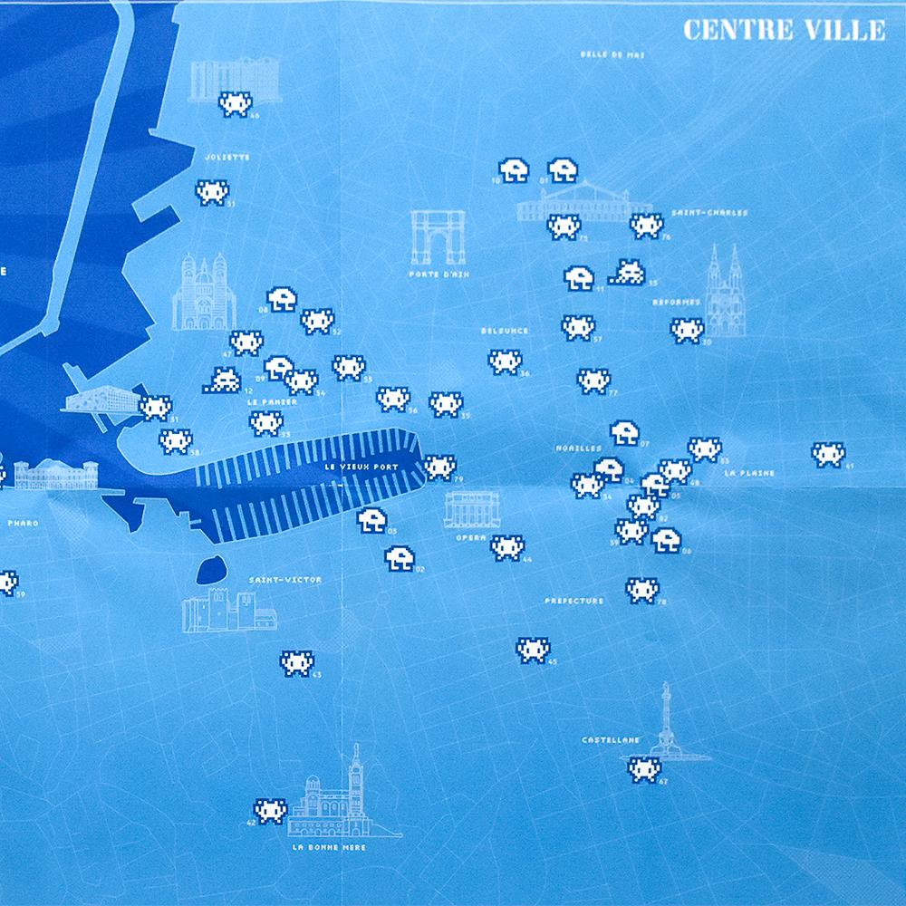 Invader - INVADER Invasion Planete Marseille (Mapa de Marsella) en ...