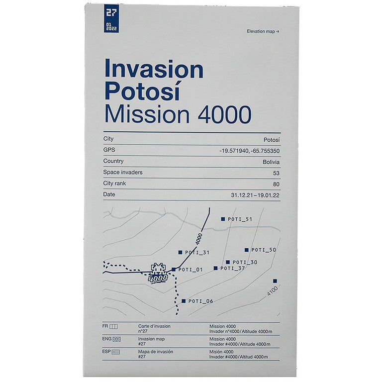Invader - INVADER Invasion Potosi Map Mission 4000 (Folded) For Sale at ...