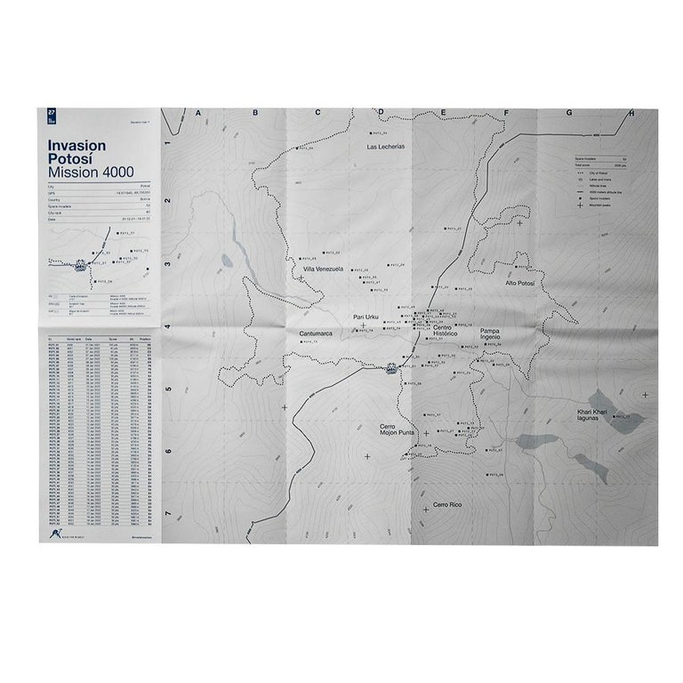 Invader - INVADER Invasion Potosi Map Mission 4000 (Folded) For Sale at ...