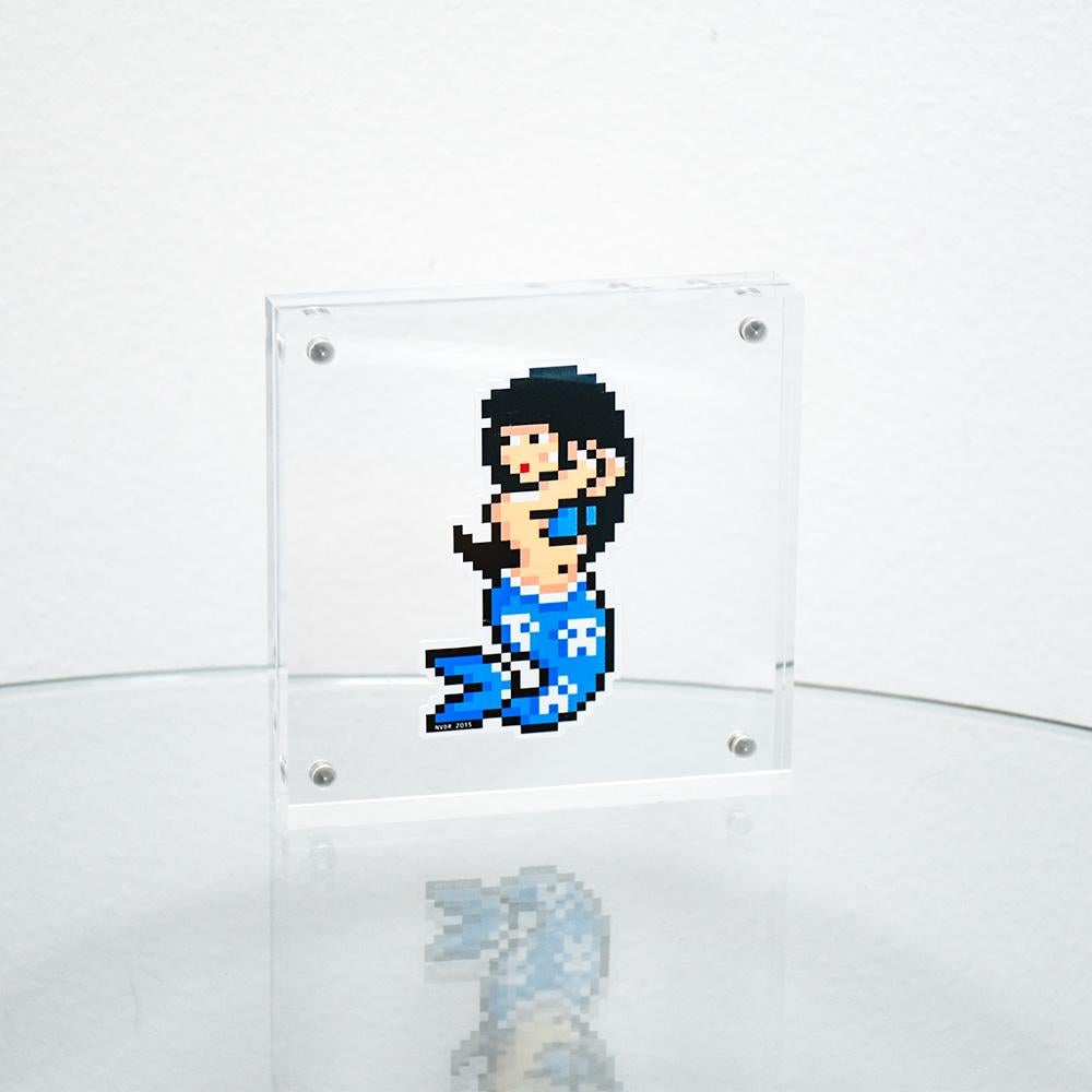 Invader - Invader Mermaid Sticker (Framed) For Sale at 1stDibs