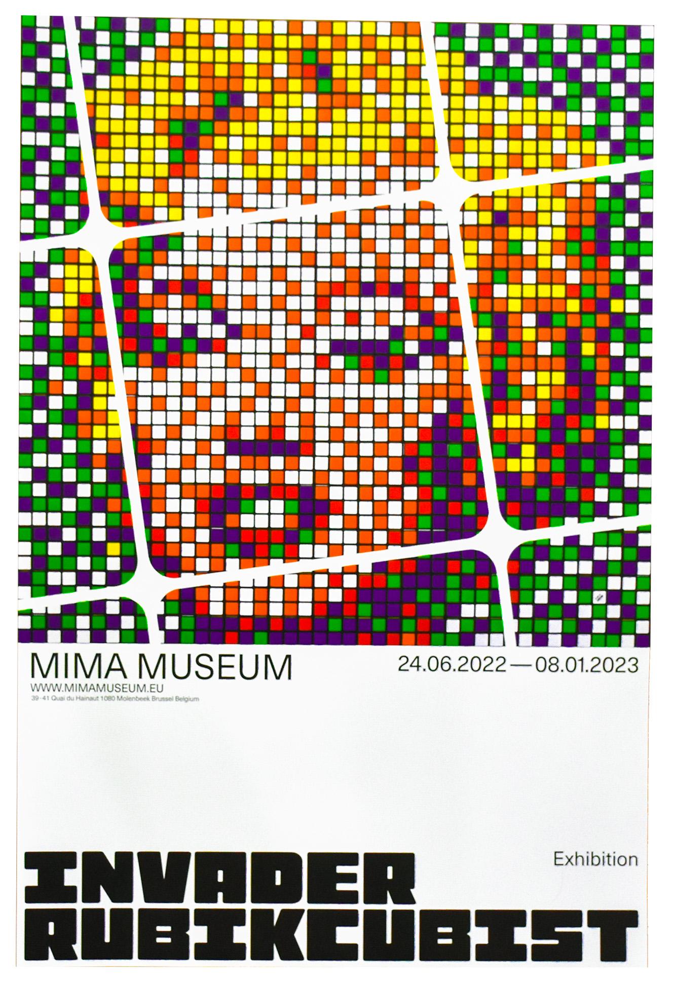 Invader - INVADER Rubikcubist Exhibition Poster For Sale at 1stDibs