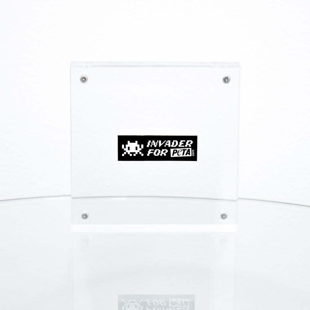 Invader - Invader x PETA Invader for Peta Sticker (Framed) For Sale at ...